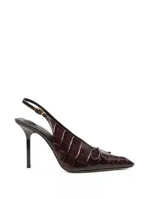 Jacquemus Croc-effect Slingback Pumps