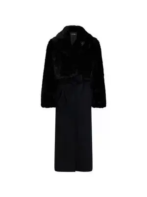 Karl Lagerfeld Belted Faux Fur Coat