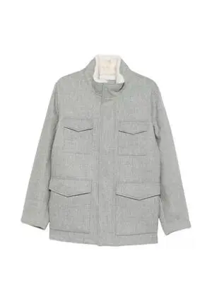 GRAN SASSO Shearling-collar Utility Jacket