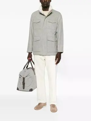 GRAN SASSO Shearling-collar Utility Jacket
