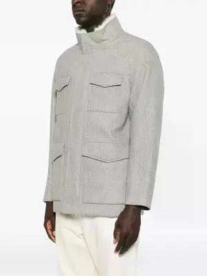 GRAN SASSO Shearling-collar Utility Jacket