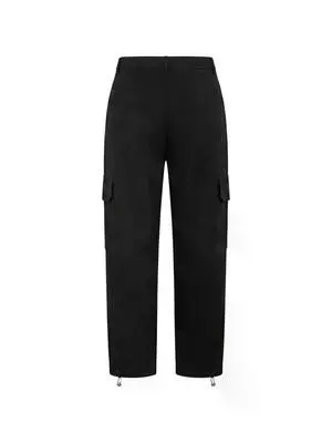 MOORER Wide-leg Cargo Pants With Elasticated Waistband And Drawstring Cuffs