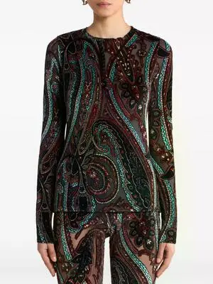 Etro Chenille Jacquard Sweater With Paisley Motif
