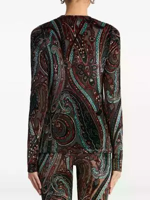 Etro Chenille Jacquard Sweater With Paisley Motif