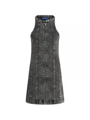 Karl Lagerfeld Sleeveless Zip-up Mini Dress - Grey