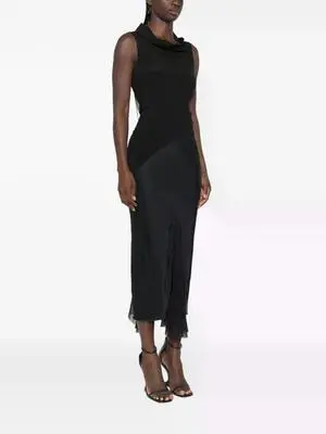 Rick Owens Sleeveless Cowl-neck Midi Dress