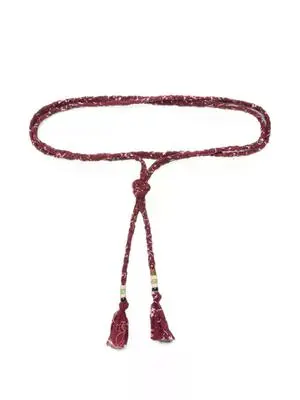 Alanui Braided Bandana Belt - Red