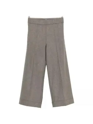 D.exterior Pressed Crease Turned-up Cuffs Trousers - Brown