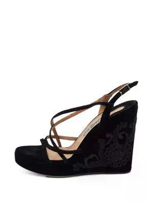 FERRAGAMO Strappy Platform Wedge Sandals