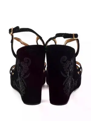 FERRAGAMO Strappy Platform Wedge Sandals