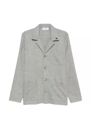 GRAN SASSO Button-up Notched-lapels Shirt - Grey