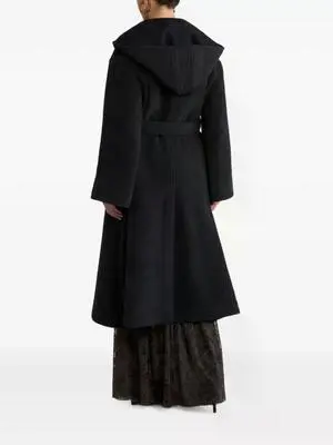 Etro Wool-blend Coat With Hood And Belt