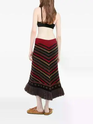 Alanui Fringed Midi Skirt
