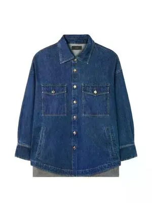 Alanui Tex Hawaii Jacquard-knit Denim Jacket