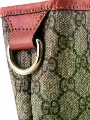 Gucci Joy Gg Coated Canvas With Leather Medium Tote Bag