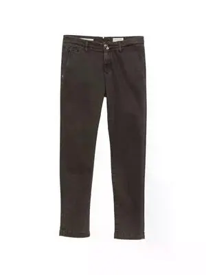 Jacob Cohen Logo-patch Straight-leg Trousers - Brown