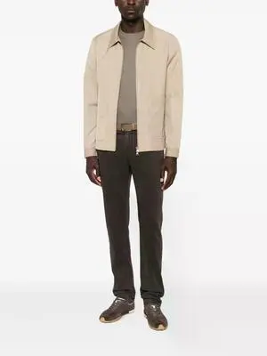 Jacob Cohen Logo-patch Straight-leg Trousers - Brown