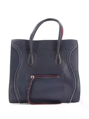 Celine Phantom Bag Grainy Leather Medium Tote Bag - Blue