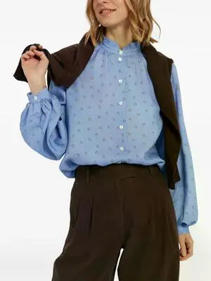 Chinti & Parker Star-print Ruffled Shirt