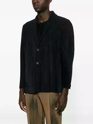 Issey Miyake Pleated Notch-lapel Blazer