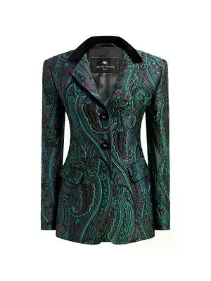 Etro Paisley Motif Jacquard Single-breasted Jacket