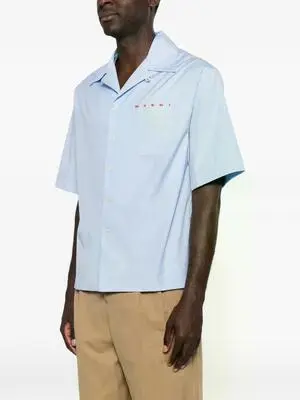 Marni Logo-print Camp-collar Shirt