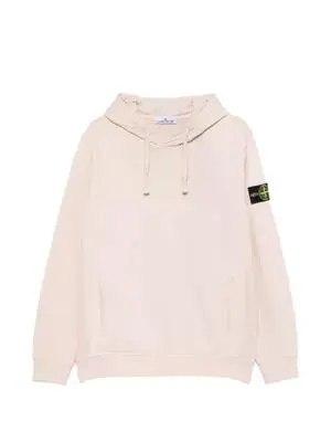 Stone Island Compass Patch Drawstring Hoodie - Pink