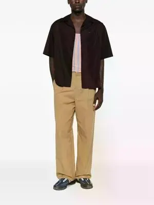 Marni Logo-print Short-sleeve Shirt - Brown