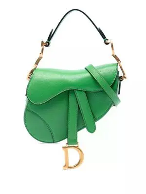 Dior 2022 Micro Goatskin Saddle Bag Satchel - Green
