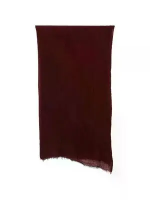 Destin Frayed-detail Scarf - Red