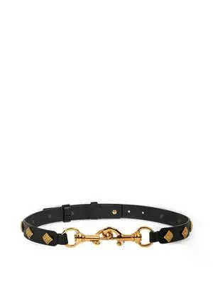 Etro ETRO Leather Belt With Diamond-Shaped Studs And Gold-Tone Hardware Black