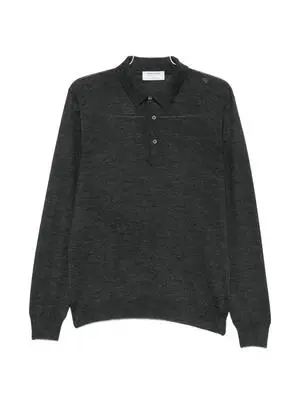 GRAN SASSO Button-fastening Polo Sweater - Grey