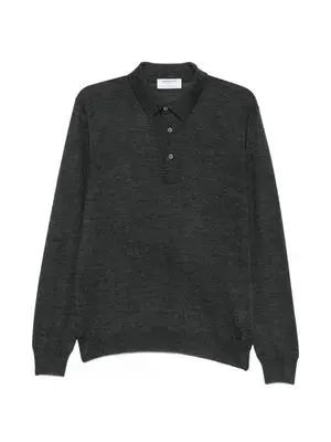 GRAN SASSO Button-fastening Polo Sweater - Grey