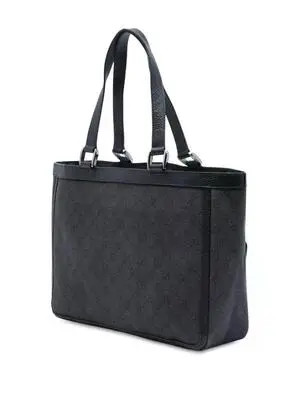Gucci Gg Denim Abbey D Ring Pocket Tote Bag - Grey