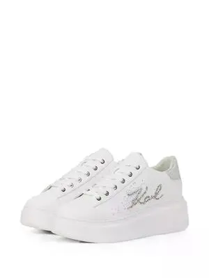 Karl Lagerfeld Anakapri Rhinestone Sneakers - White