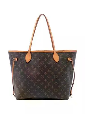 LOUIS VUITTON 1990-2026 Monogram Neverfull Mm Tote Bag - Brown