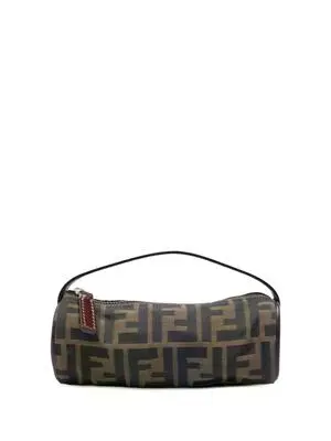 Fendi 20th Century Zucca Canvas Barrel Pochette Handbag - Brown