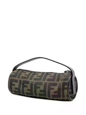Fendi 20th Century Zucca Canvas Barrel Pochette Handbag