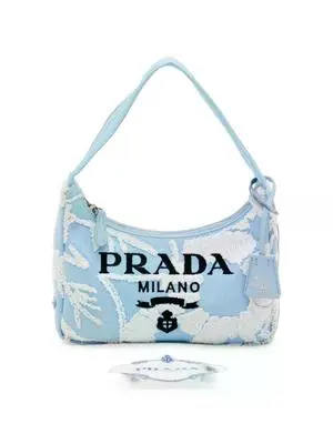 Prada Re-edition 2005 Embroidered-logo Shoulder Bag