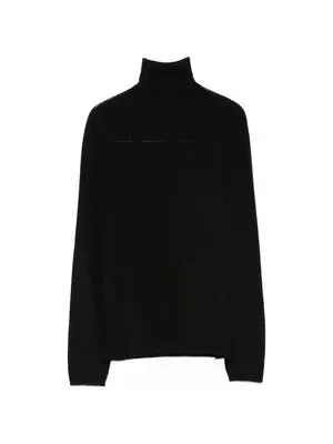 D.exterior Roll-neck Wool Sweater - Black