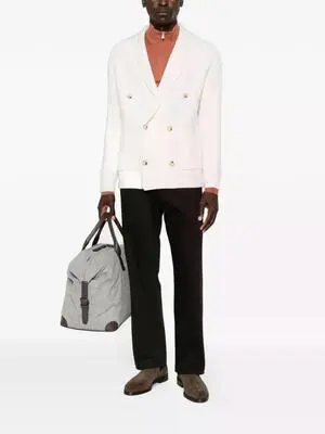 GRAN SASSO Double-breasted Ribbed-knit Cardigan
