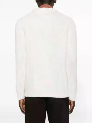 GRAN SASSO Double-breasted Ribbed-knit Cardigan