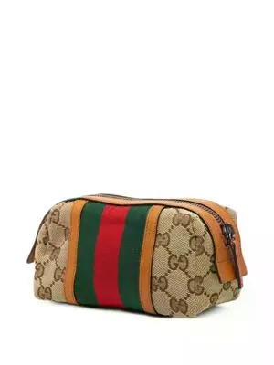 Gucci 2000-2015 Gg Canvas Web Cosmetic Pouch - Neutrals