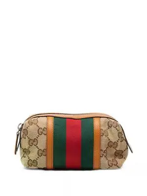 Gucci 2000-2015 Gg Canvas Web Cosmetic Pouch