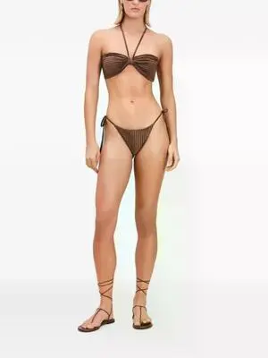 Devon Windsor Raisa Pleated Halterneck Bikini Top