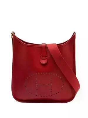 Hermès 2004 Evelyne Pm Perforated-logo Shoulder Bag - Red