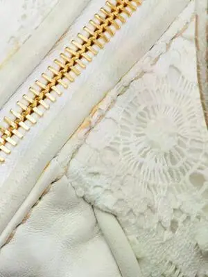 Dolce & Gabbana Lace Leather Tote Bag