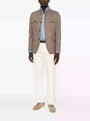 GRAN SASSO High-neck Four-pocket Jacket - Brown