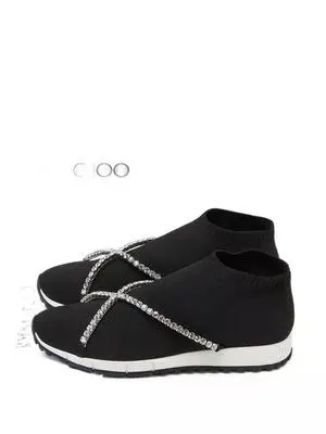 JIMMY CHOO Torri Crystal-embellished Slip-on Sneakers