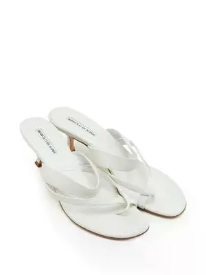Manolo Blahnik Susa Cut-out Thong Sandals - White